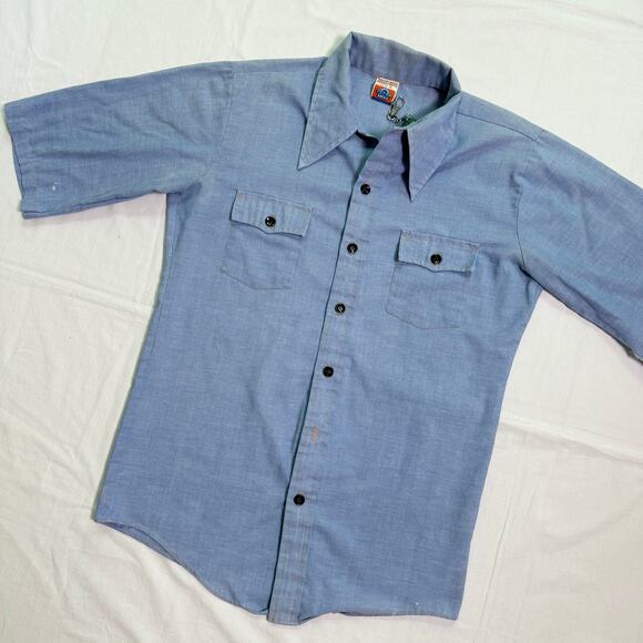 Sears | Shirts | Vintage 7s Chambray Sears Work Shirt M | Poshmark